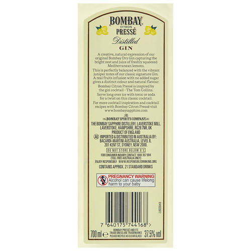 Citron Pressé Gin 700ml